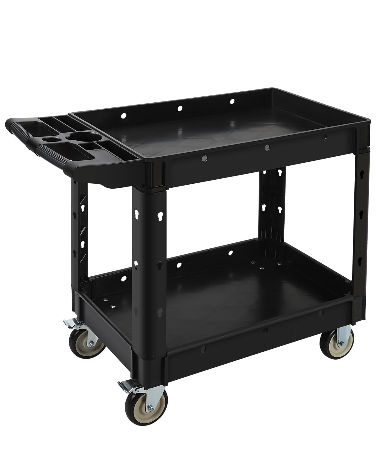 Heavy Duty Rolling Tool Cart with 2 Tier 550LBS Capacity, Mobile ...