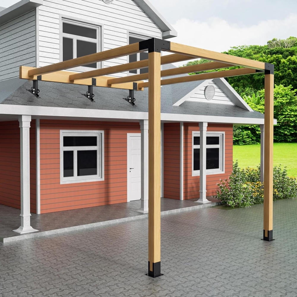 Heavy Duty Roof Riser Beam Brackets for Pergolas, Adjustable Metal ...