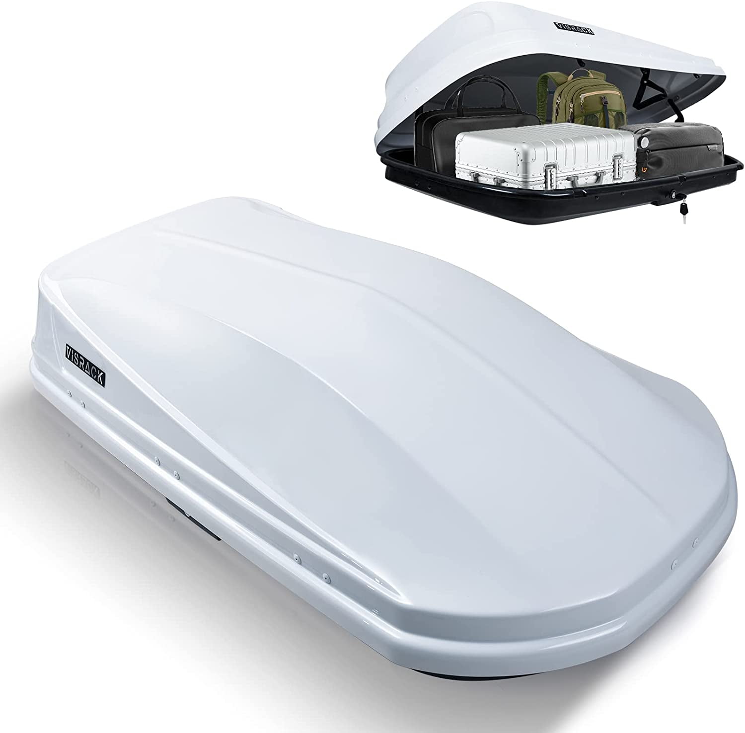 Heavy-Duty Rooftop Cargo Box, Weather-Resistant Hard-Shell Roof Storage ...