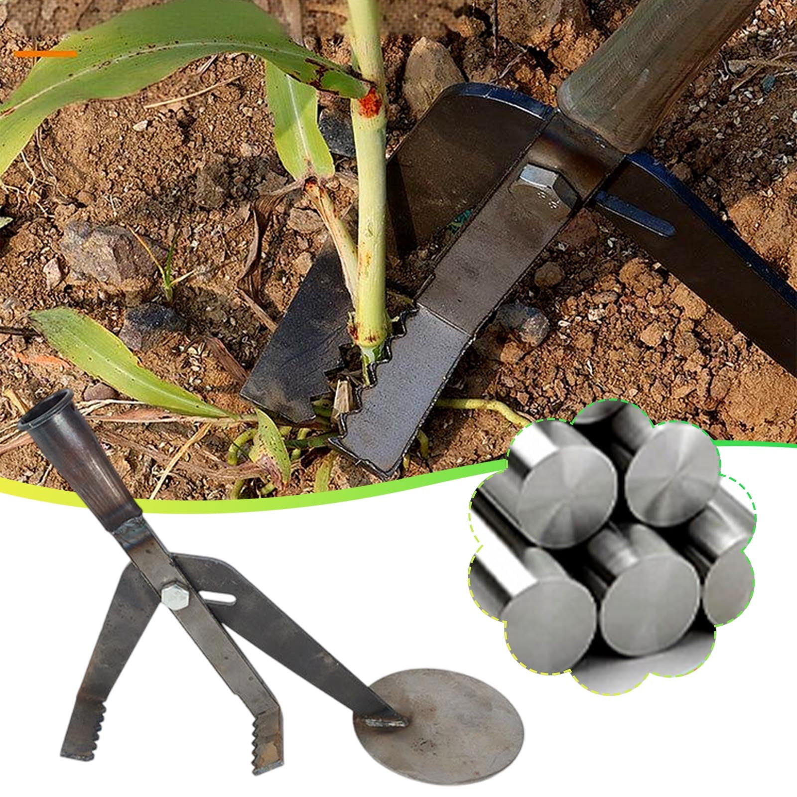 Heavy Duty Root Puller Tool - 48" Adjustable Weed Extractor with Steel ...