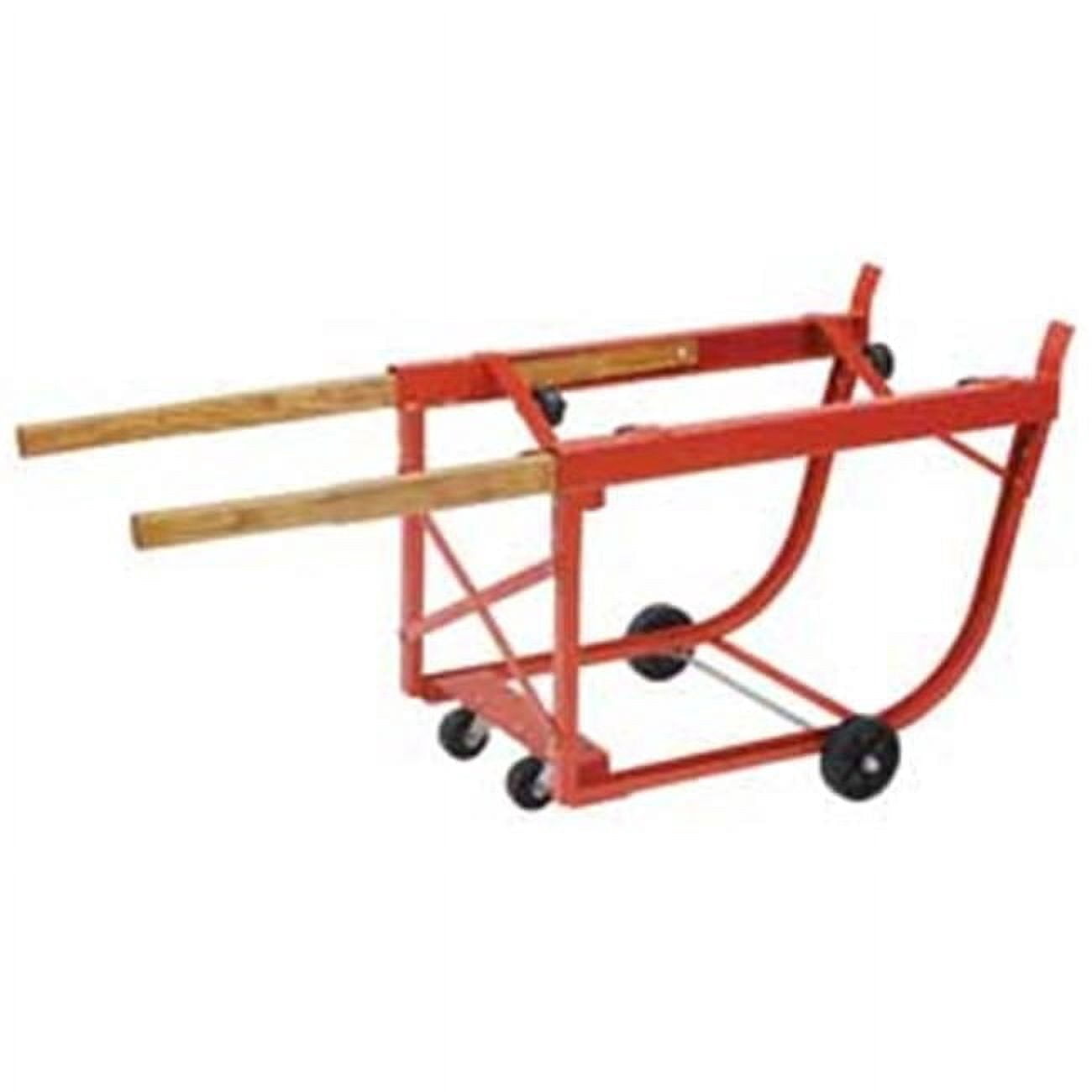 Heavy Duty Rotating Drum Cradle with Wood Handles & Polyolefin Wheels ...