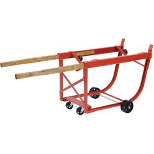 Heavy Duty Rotating Drum Cradle with Wood Handles & Steel Wheels ...