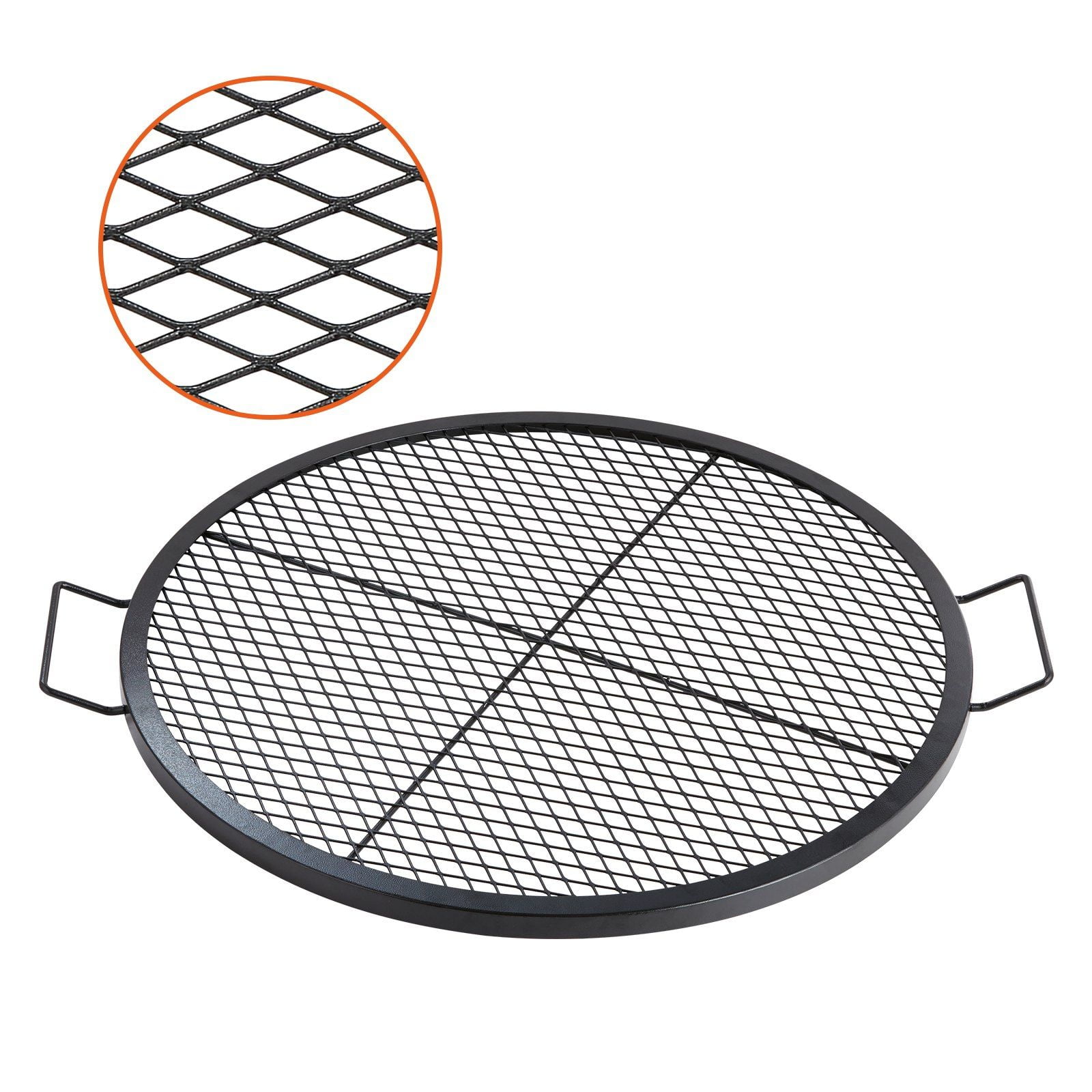 Fire Pit Grill Grate 30 Inch - Heavy Duty Steel Camping BBQ Grid with ...