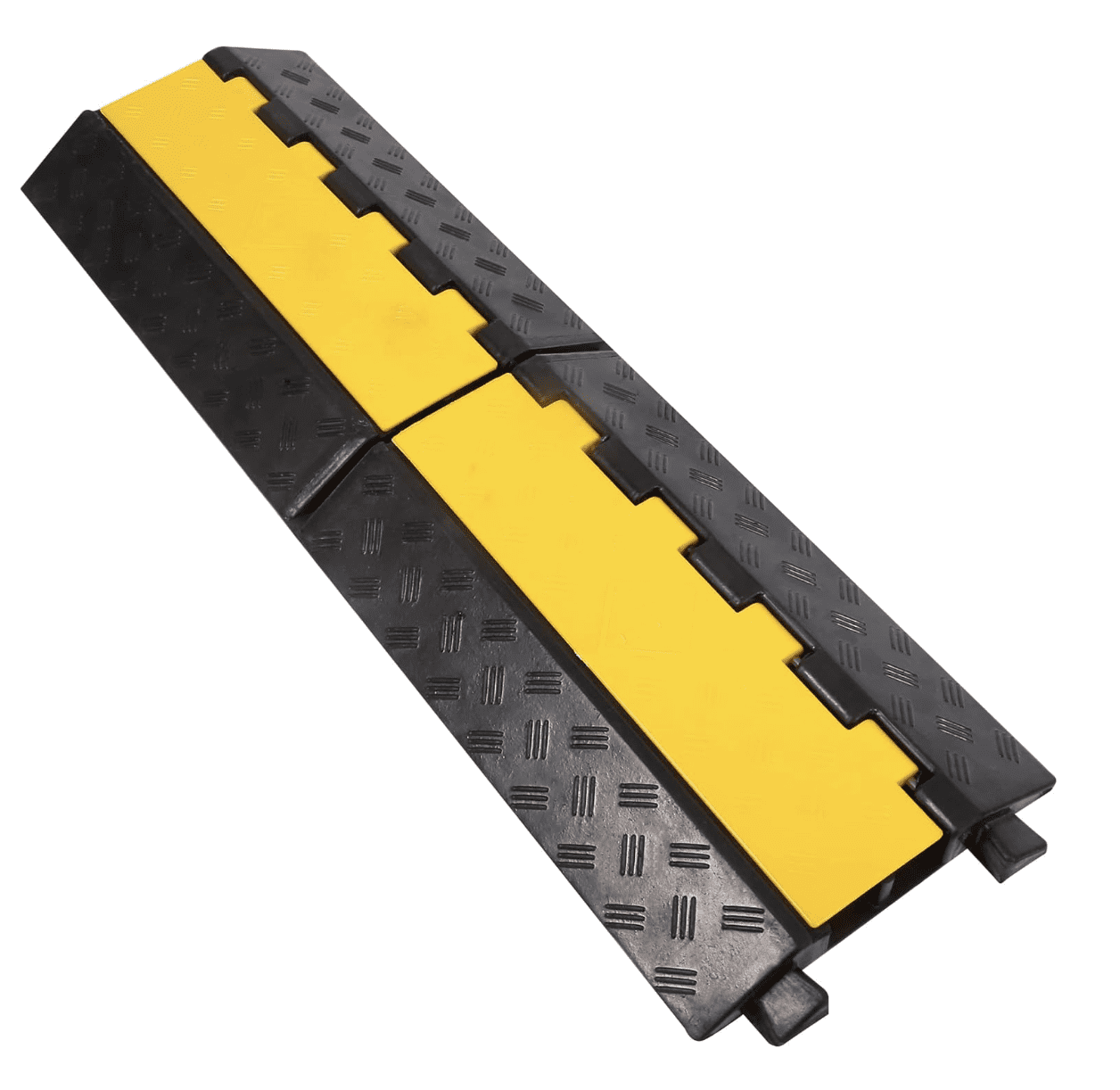 Heavy Duty Rubber Cable Protector Ramp, 2-Channel Flip-Open Cord Cover ...