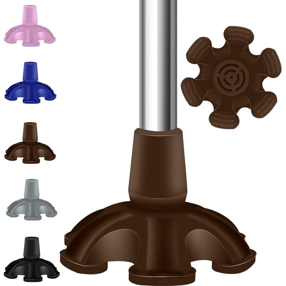 hautllaif Heavy Duty Rubber Cane Tip with 6 support feet 3/4 inch ...