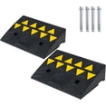Heavy-Duty Rubber Curb Ramp, 2 Pcs Driveway Threshold Ramps with ...