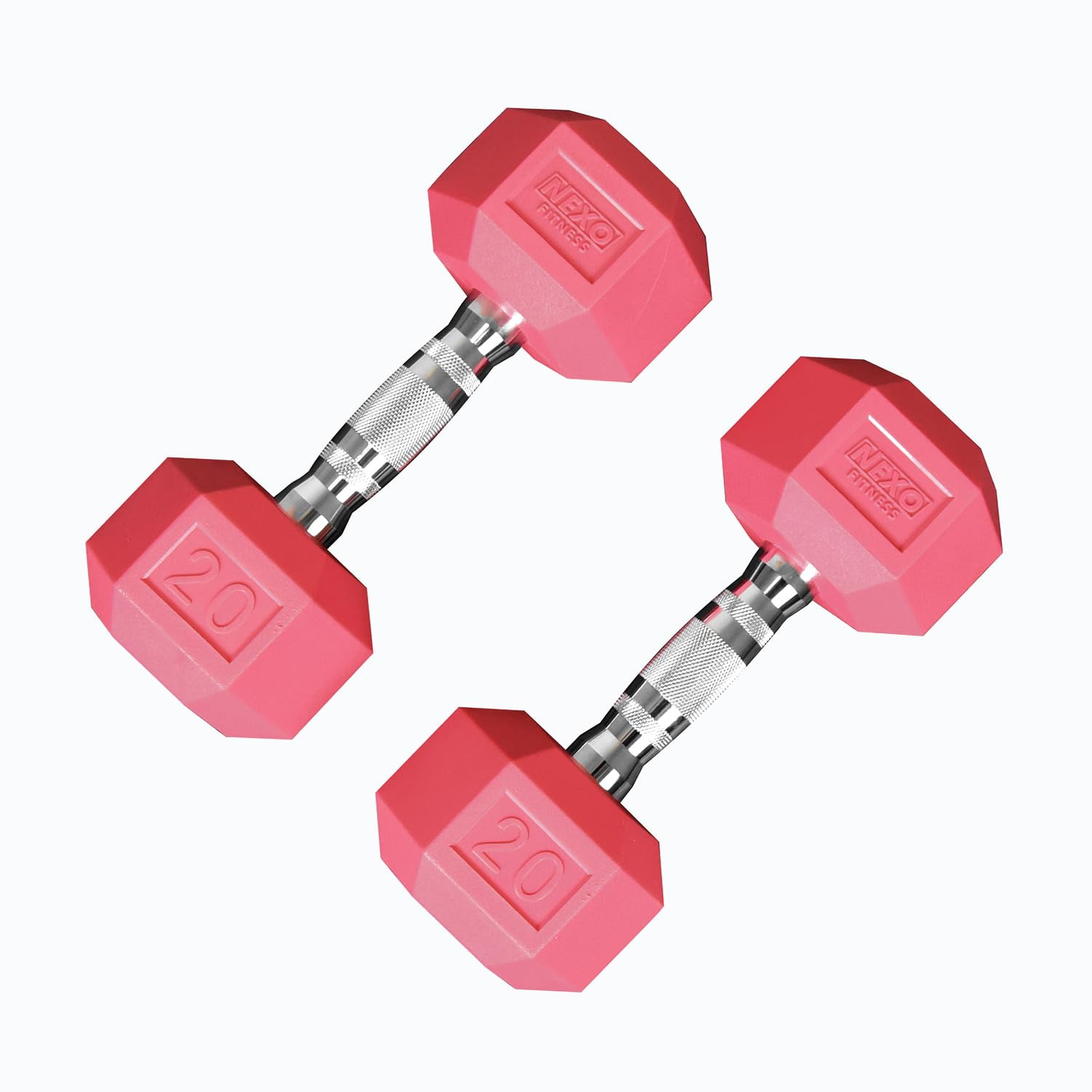 Heavy Duty Rubber Hexagon Dumbbells Professional Fitness Gear, Balanced ...