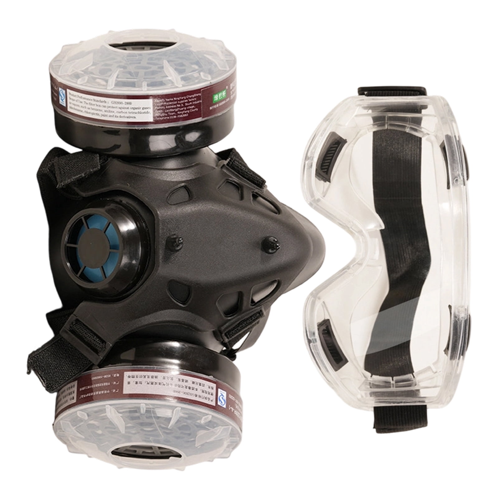 Heavy Duty Rubber Respirator with Full Face Coverage & Interchangeable ...