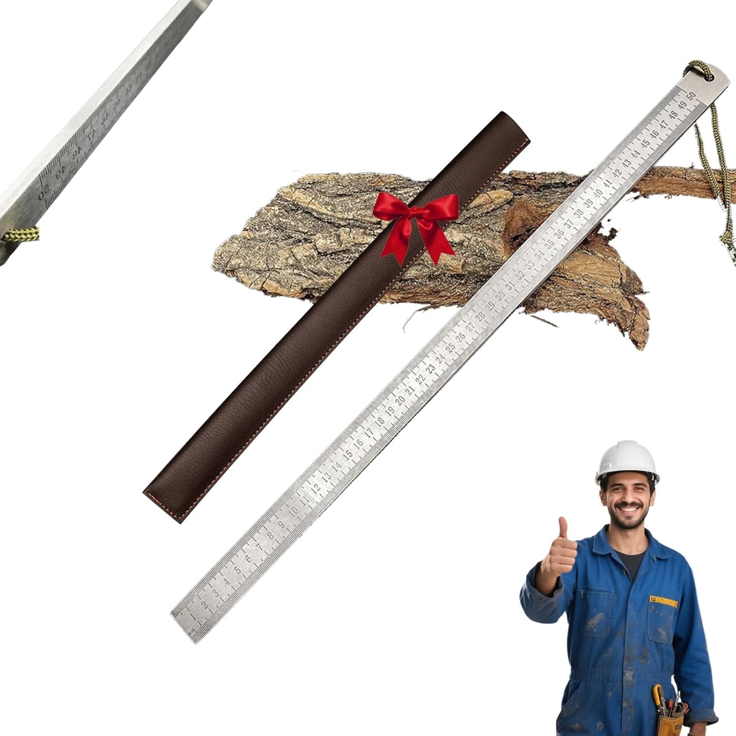 Heavy Duty Ruler(Unit of Measurement: Inch & Cm), Stainless Steel 20 Inch Metal Rulers, Metal ...