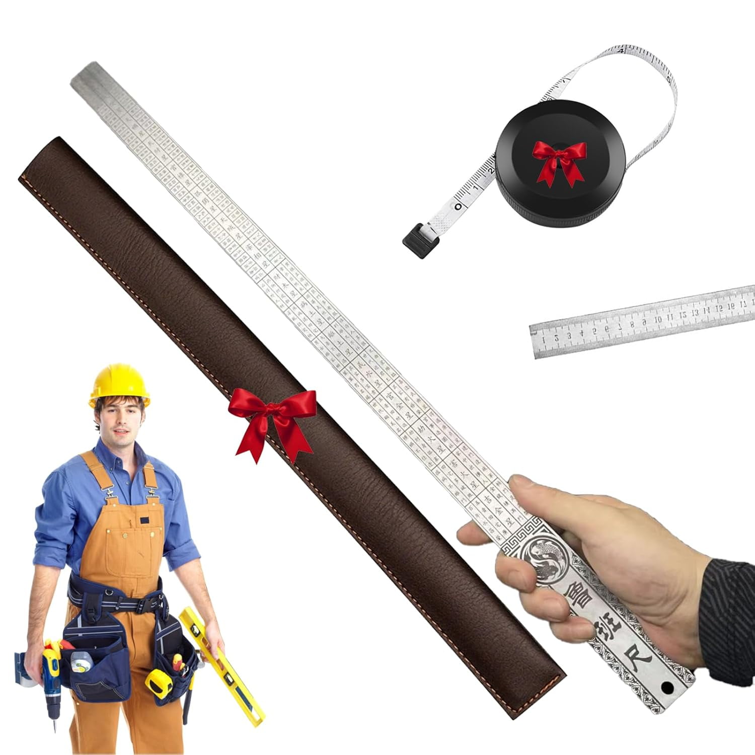 Heavy Duty Ruler(Unit of Measurement: Inch & Cm), Stainless Steel 20 Inch Metal Rulers, Metal ...