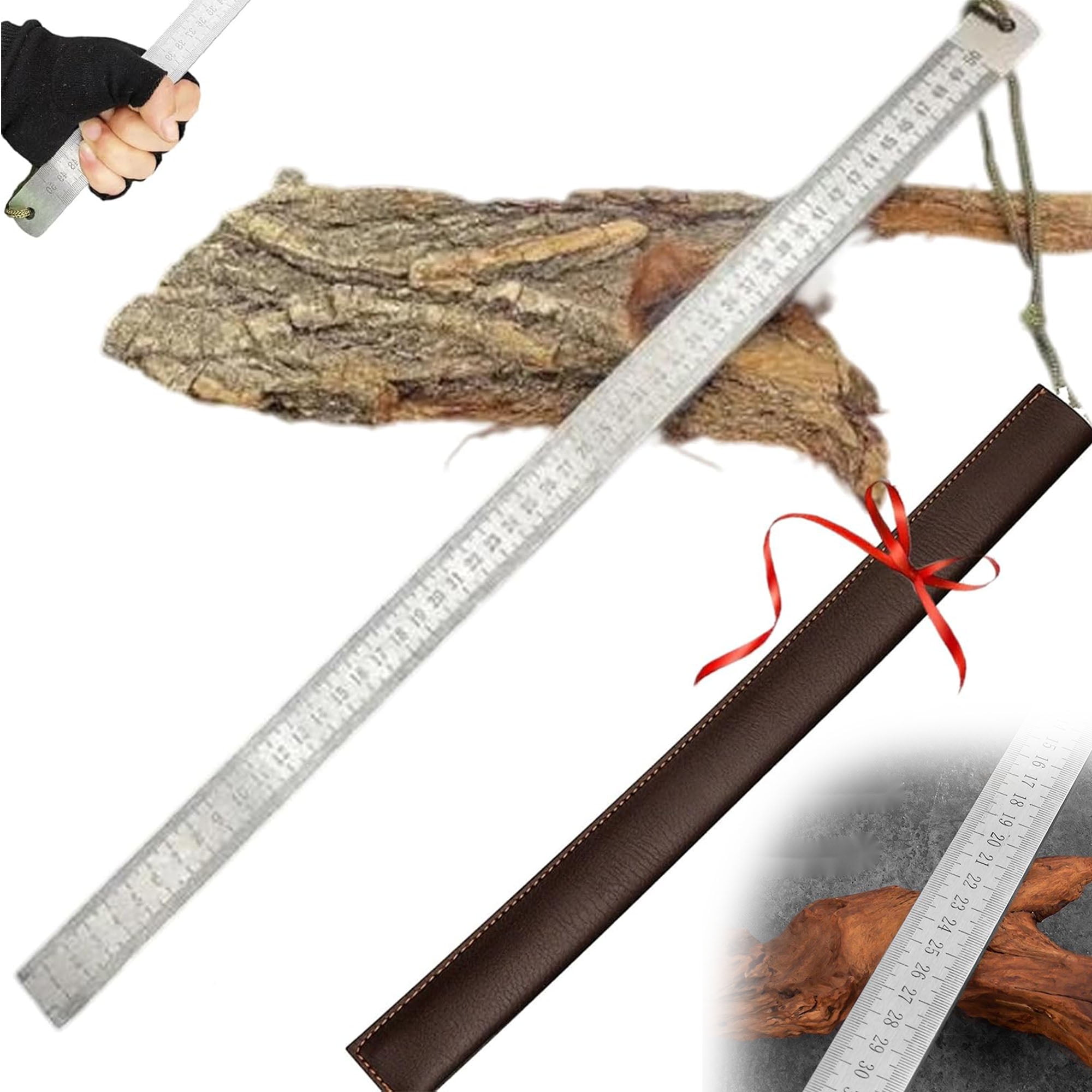 Heavy Duty Ruler(Unit of Measurement: inch & cm), 20" 50cm Stainless ...