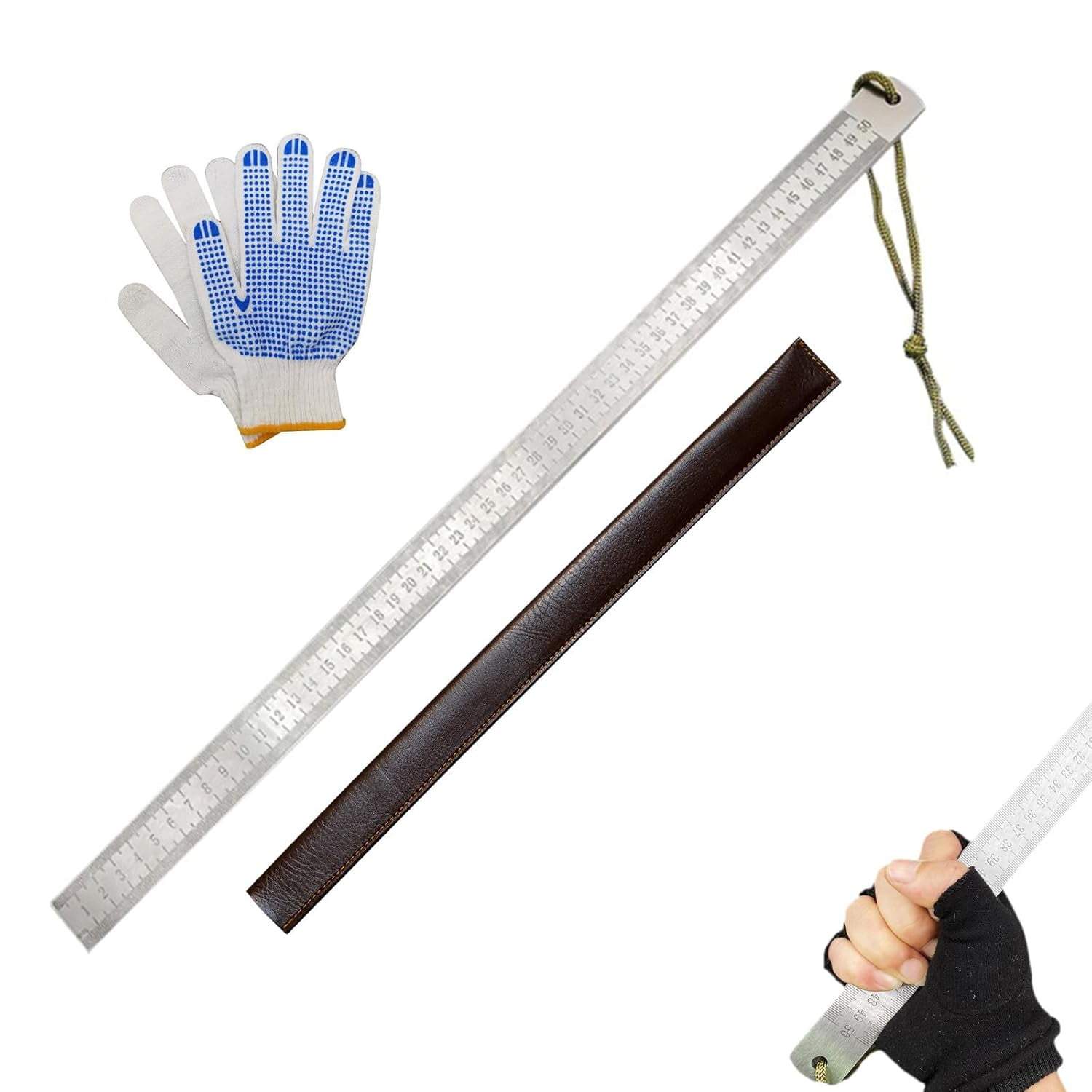 Heavy Duty Ruler with Holster, Multifunctional 5mm Self Defense Hand ...