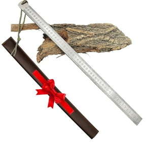 ToolUSA 24" (600mm) Precision Dual-Scale SAE/Metric Stainless Steel ...
