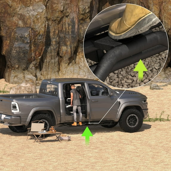 Heavy Duty Running Boards for Dodge Ram 1500 2500 3500 Crew Cab Trucks ...