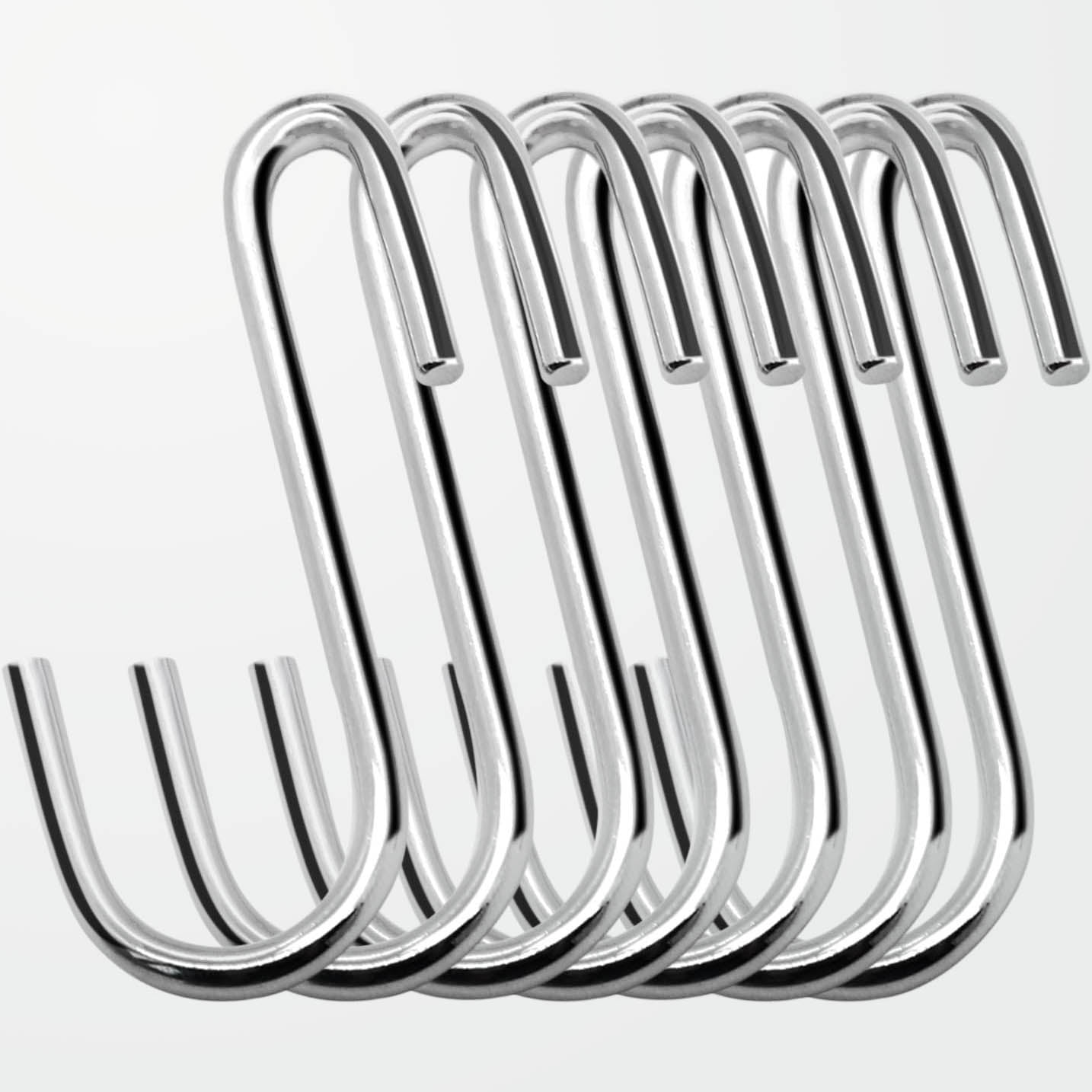 Heavy Duty S Hooks for Hanging, Pan Pot Holder Wire Shelves Rack Hooks ...