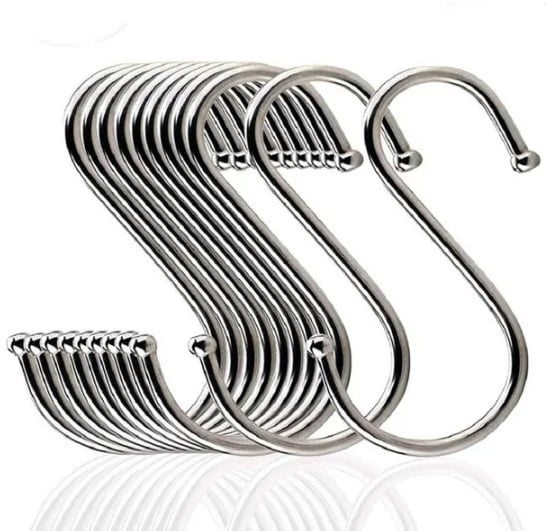 Topboutique Heavy Duty S Hooks, Stainless Steel Kitchen Hanger Rack ...
