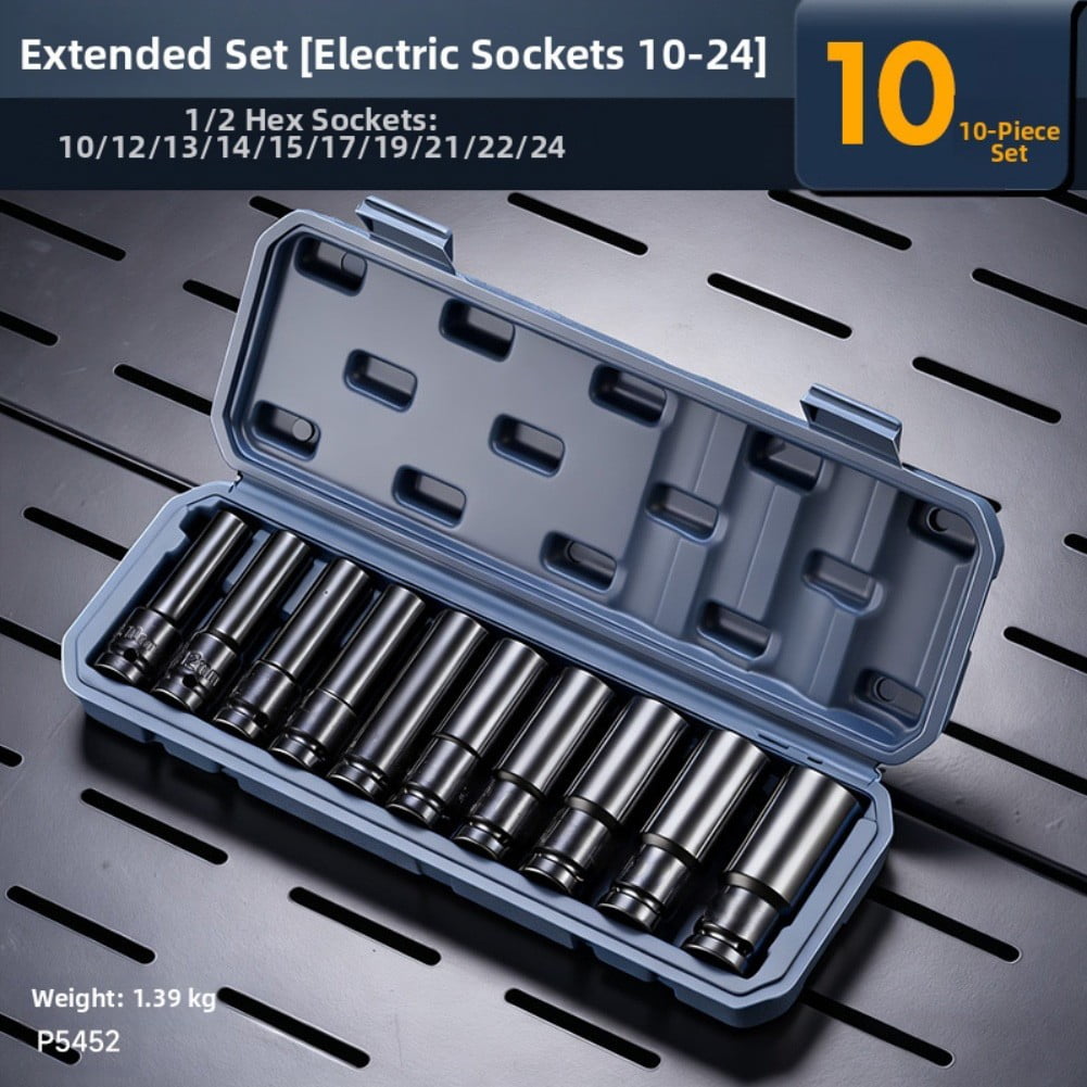 Heavy-Duty SAE for Impact Socket Set: 9 Sizes, Color-Coded & Efficient ...