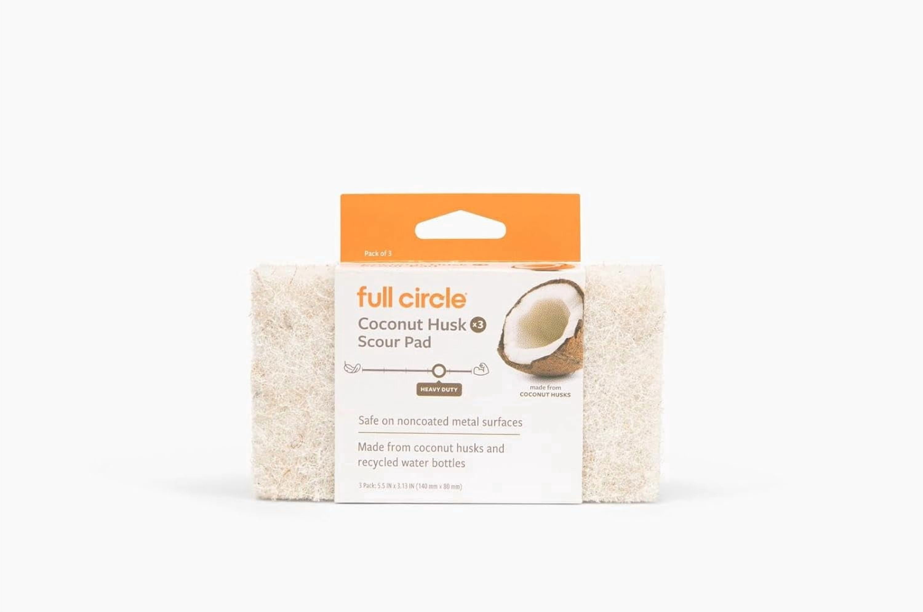 Heavy Duty Scour Pads, Pack of 3 – Plant-Based Coconut Shell Scrubbers ...