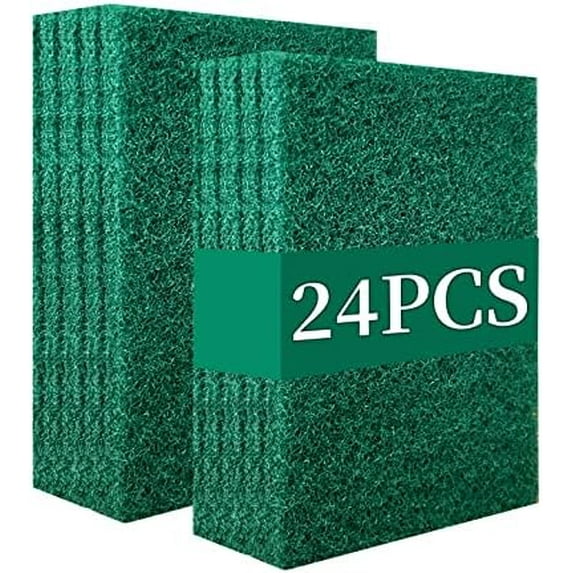 Heavy Duty Scour Pads Sponge Dish Scrubber Non-Scratch Green Reusable ...