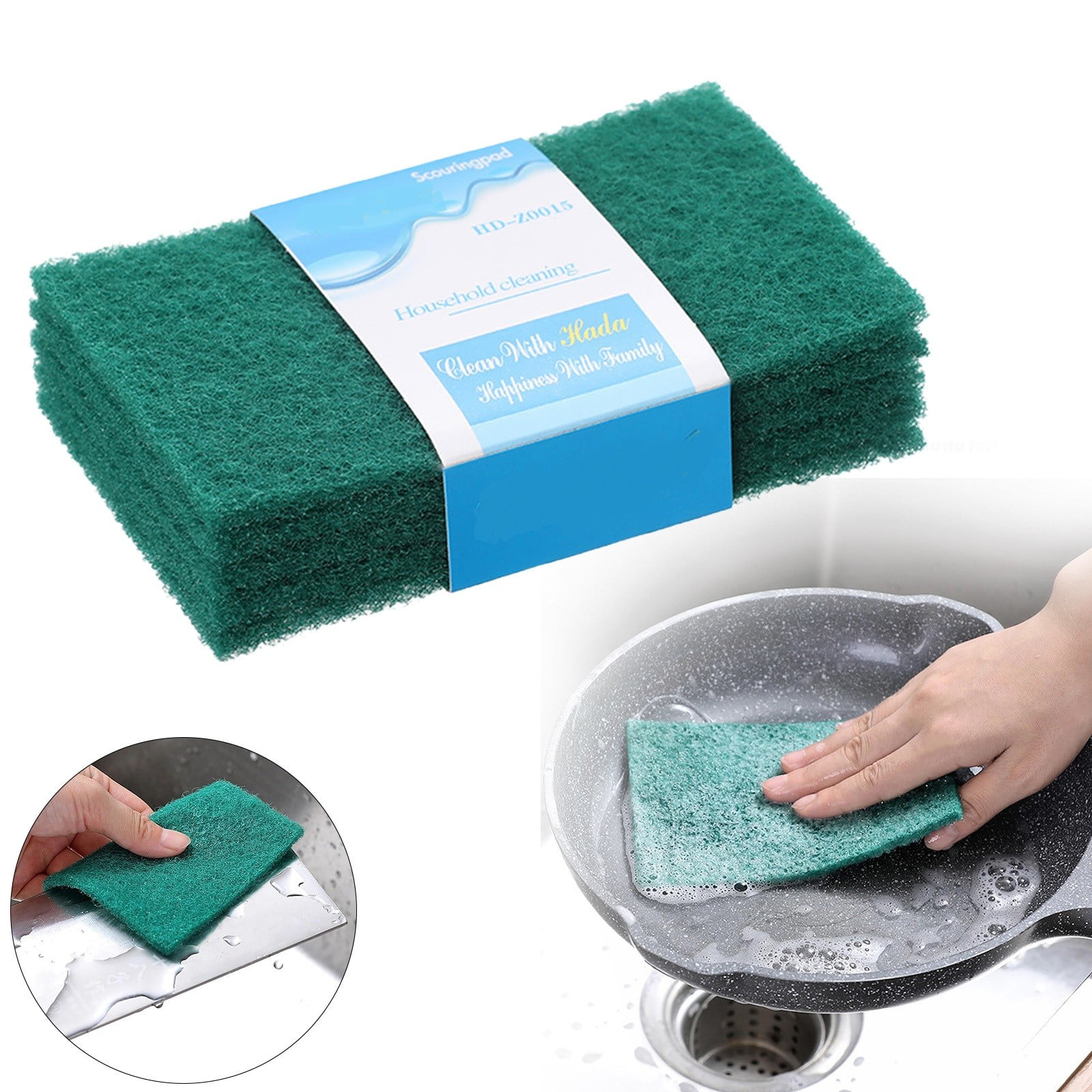 Heavy Duty Scouring Pads Non Scratch Household Scrub Pads for Cleaning ...