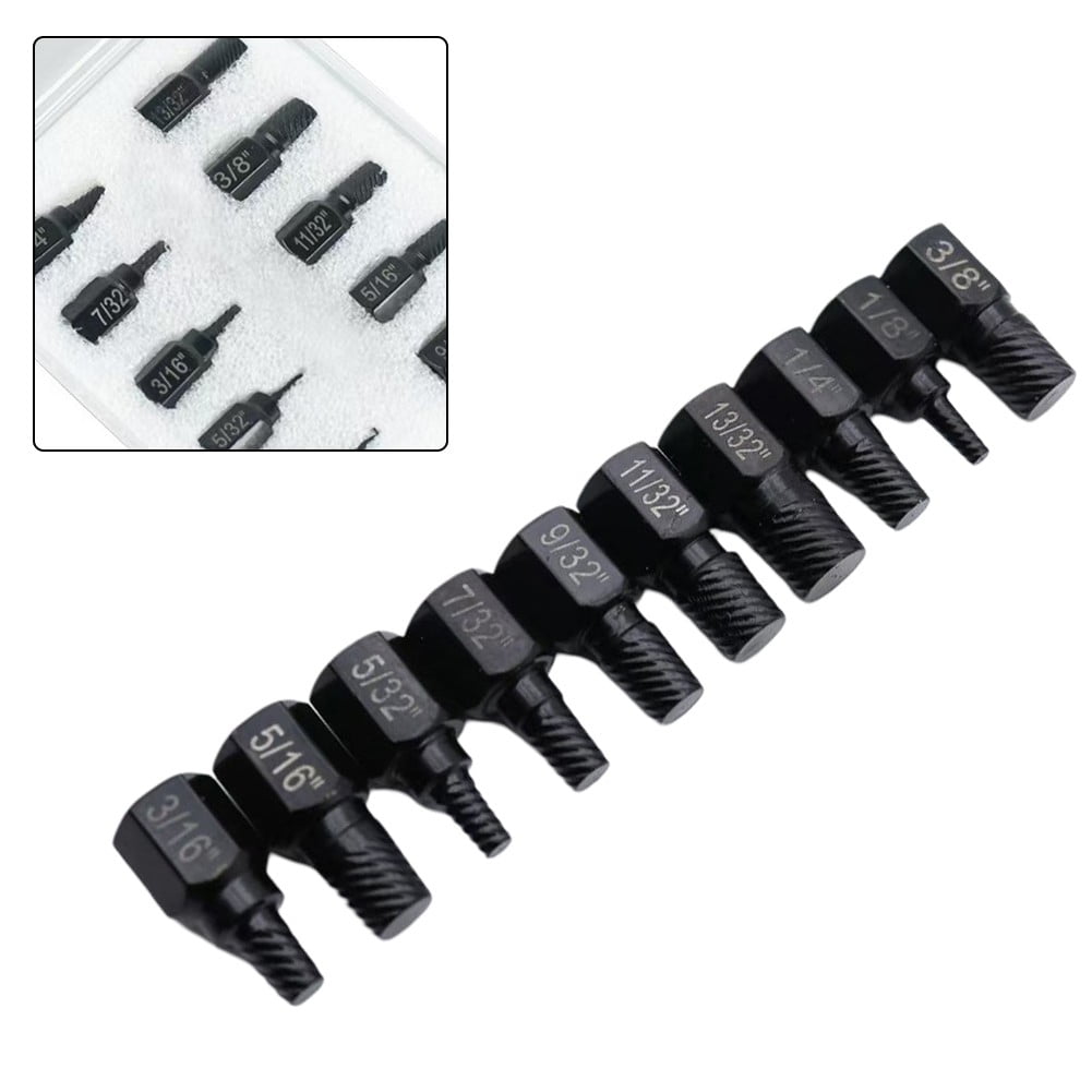 Heavy Duty Screw Extractor Set - 10 Pieces for Stripped & Damaged ...