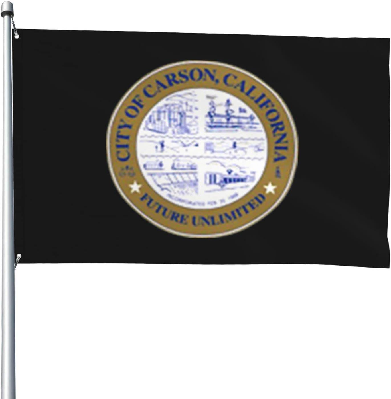 Heavy Duty Seal Of Carson, California Flag 4x6 Ft Durable Outdoor ...