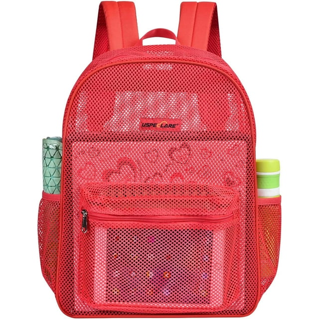 Heavy Duty Semi-Transparent Mesh Backpack，See Through College Student ...