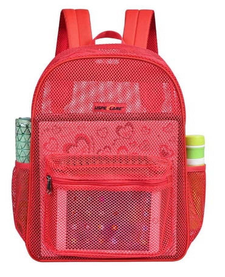 Heavy Duty Semi-Transparent Mesh Backpack，See Through College Student ...