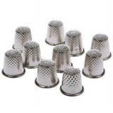 Heavy Duty Sewing Thimbles Set - Iron Material, Sier Color, Approx. 12 ...