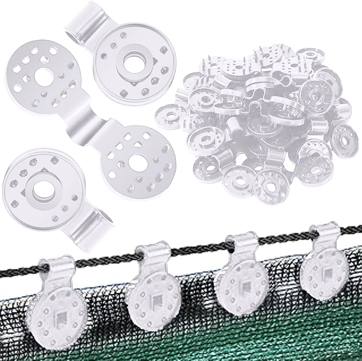Heavy Duty Shade Cloth Plastic Clips, Reusable Tarp Clips for Garden ...