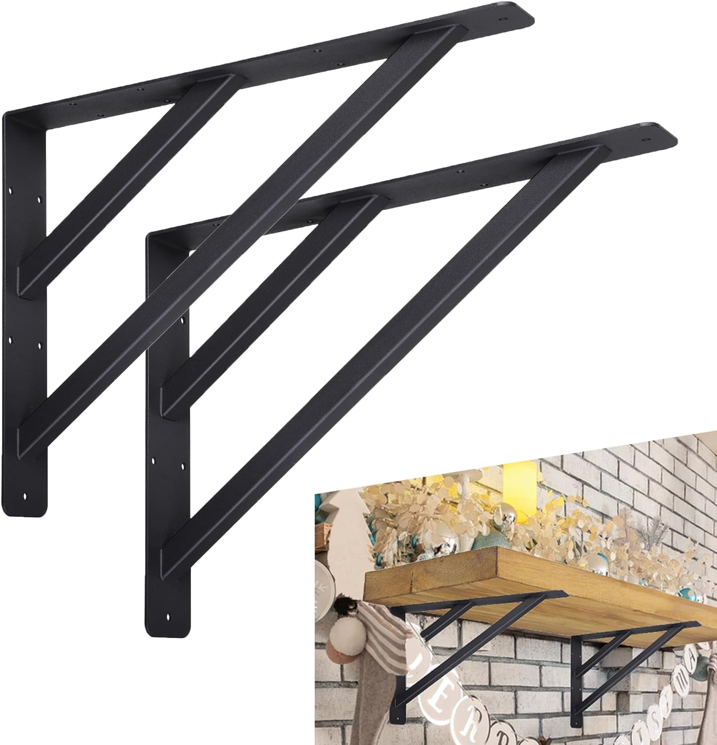 Heavy Duty Shelf Bracket ,Countertop Support Brackets,16 inch Shelf ...