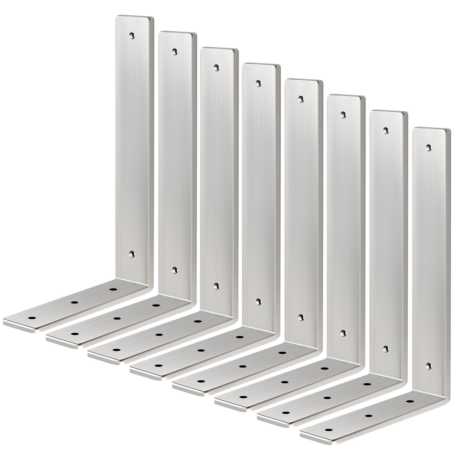 Heavy Duty Shelf Brackets 6 Inch (6 Pack), Rustic L Floating Shelf ...