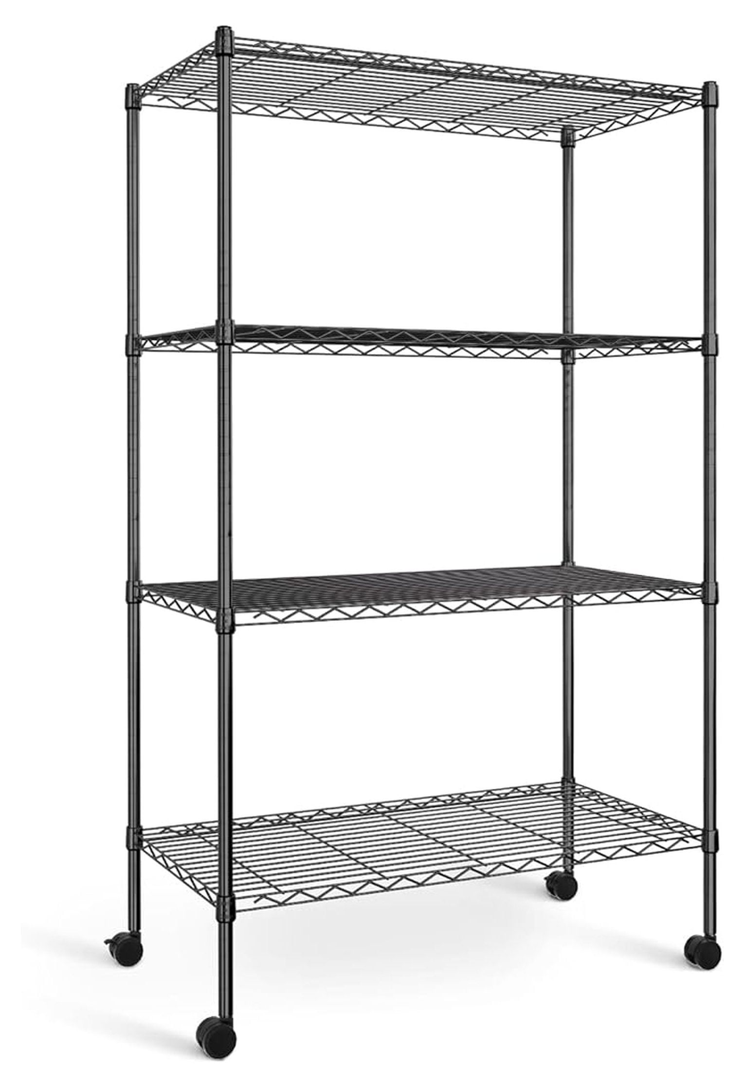 Heavy Duty Shelving Unit - 4 Tier Alloy Steel Storage Rack, 35.83" W x ...