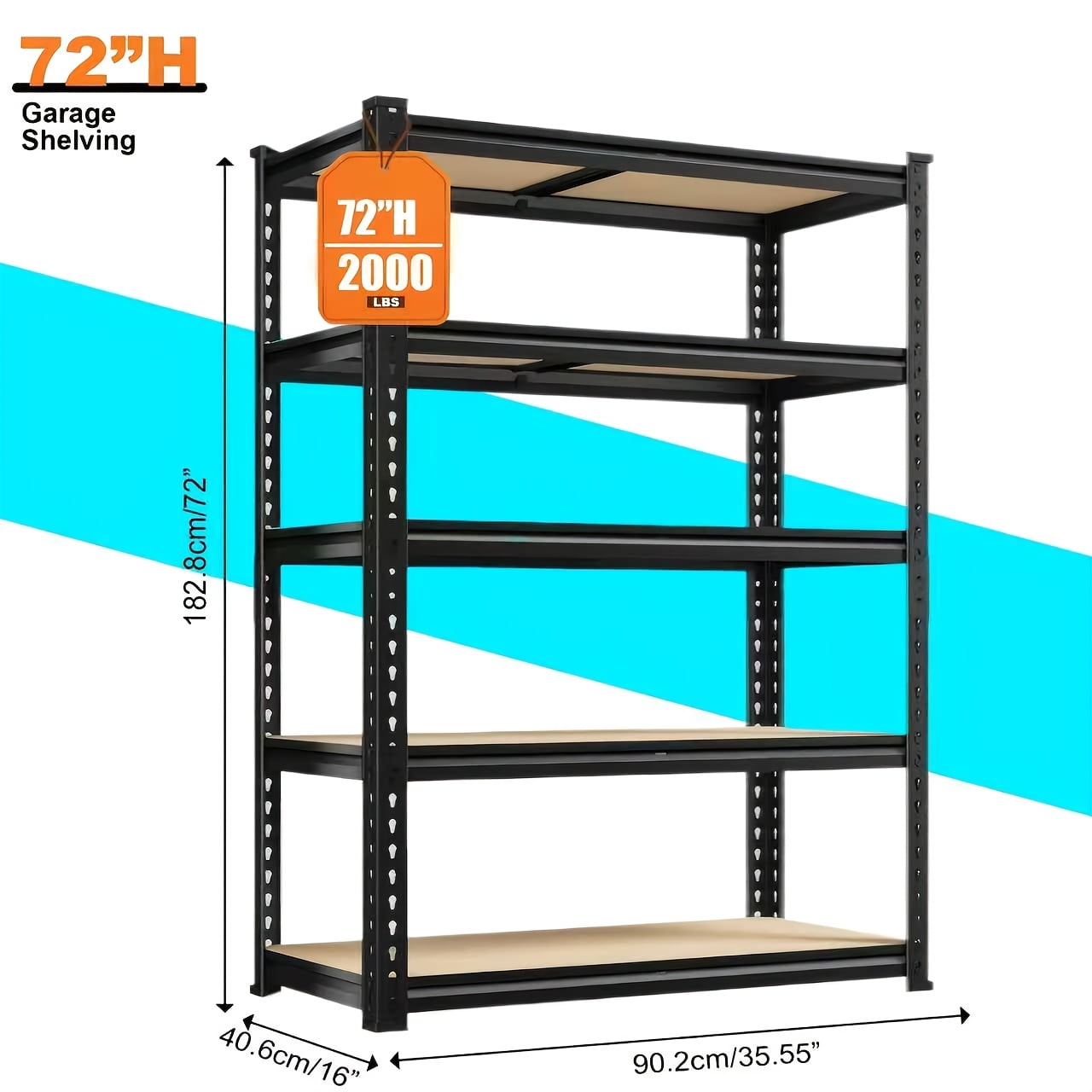 Heavy Duty Shelving Units: 5-Tier, 2000lb Metal Shelving Units for ...