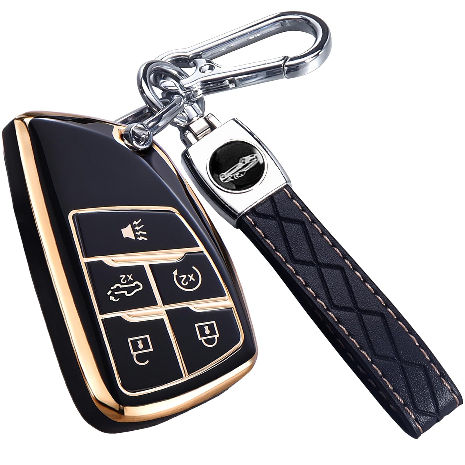 Heavy-Duty Shock-Absorbing 5-Button TPU Key Fob Cover with Reinforced ...