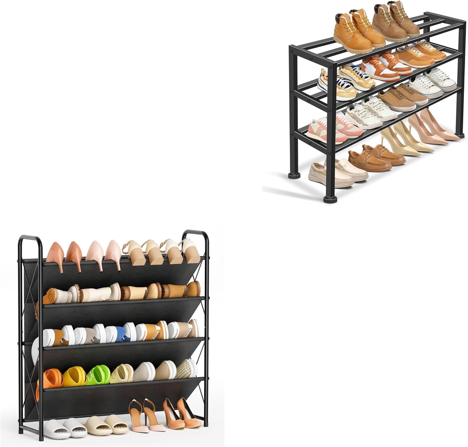 Heavy Duty Shoe Rack for Closet Entryway and Slim Shoe Rack for Closet ...