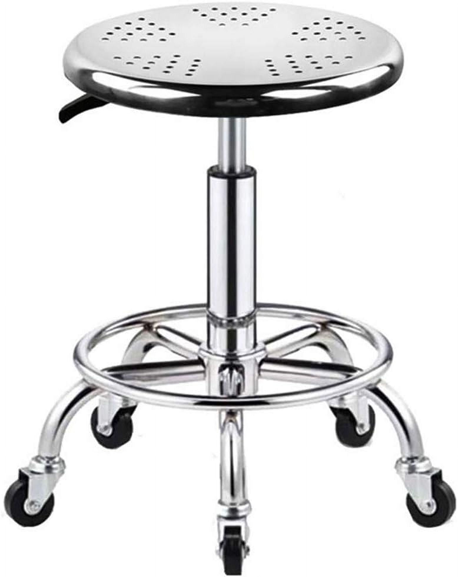 Heavy Duty Shop Stool with Wheels,Load-Bearing 440 Ib, Stainless ...