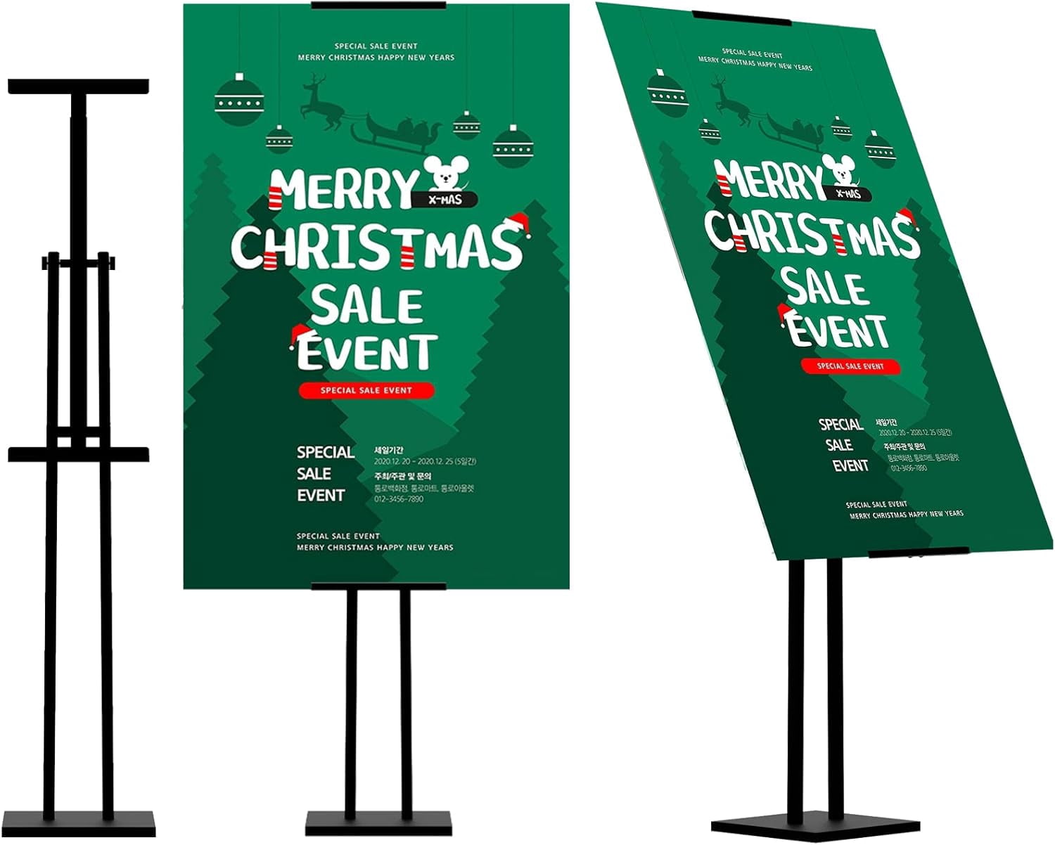 Heavy Duty Sign Stand, Floor Poster Board Stand, Adjustable Metal Sign ...