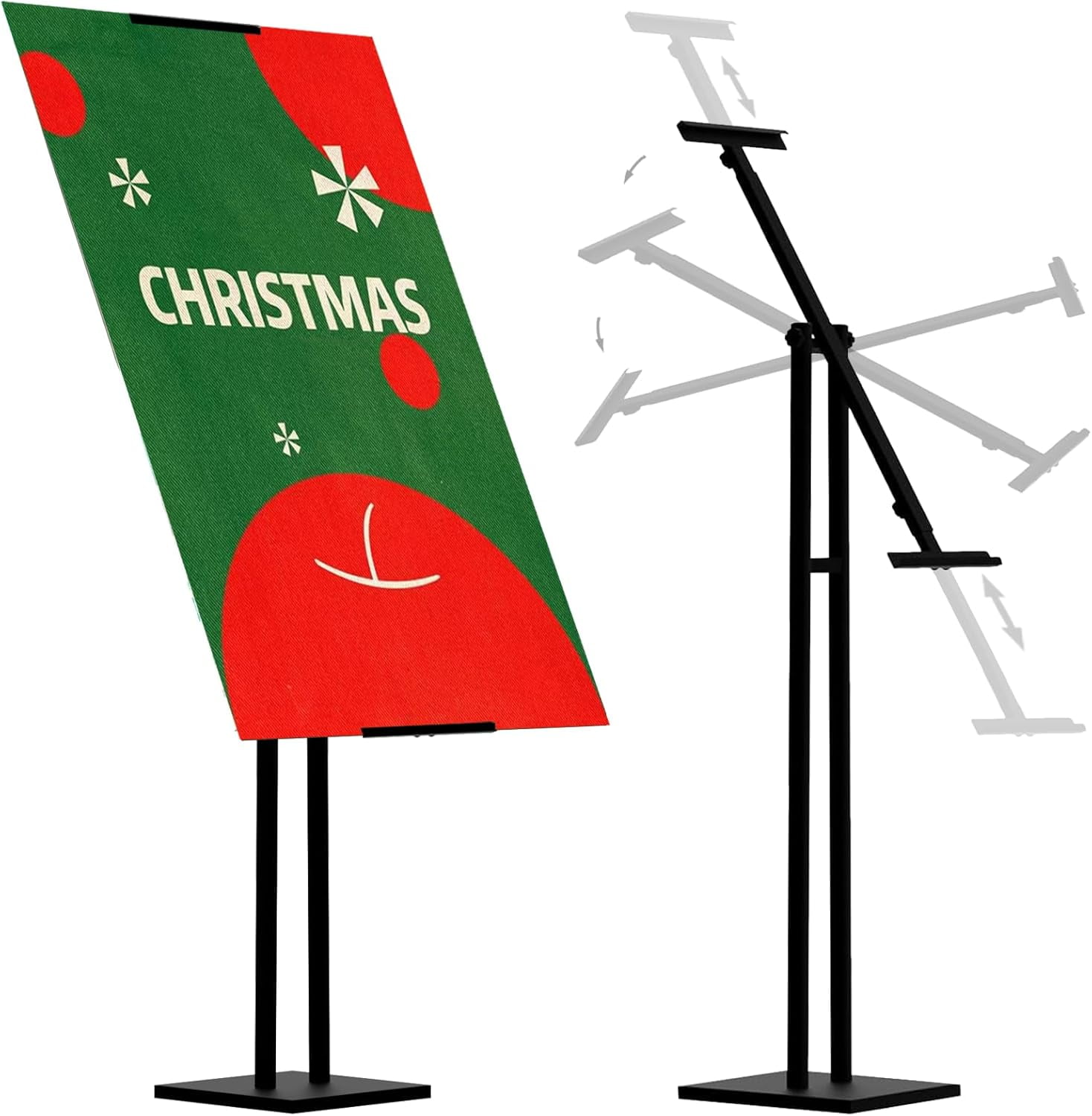 Heavy Duty Sign Stand, Metal Floor Standing Poster Stand, Retractable ...