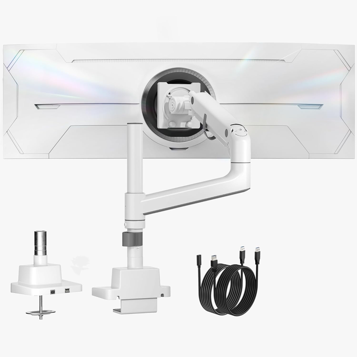 Heavy-Duty Single Arm for 17-57 inch, up to 59.4lbs Ultrawide Screens ...