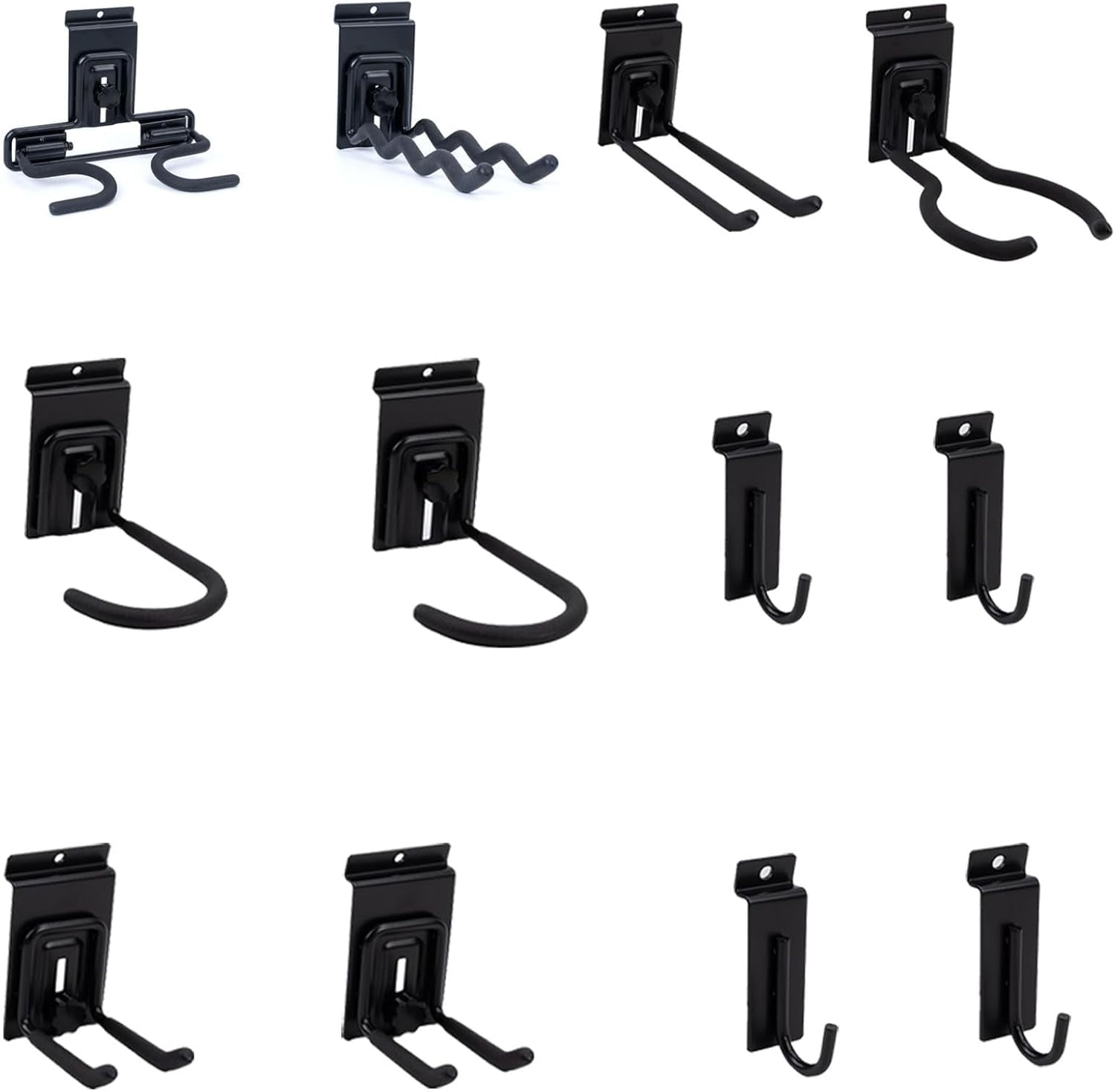 Heavy Duty Slatwall Hooks for Hanging, 12 Pack Garage Hooks, Wall Mount ...