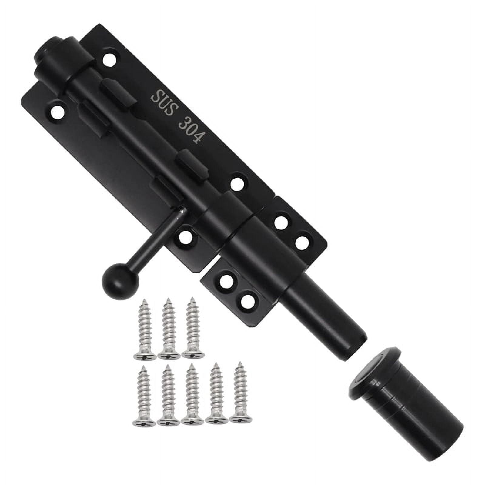 Heavy Duty Slide Bolt Gate Latch with A Padlock, Horizontal Bolt Latch Floor Latch Hardware and ...