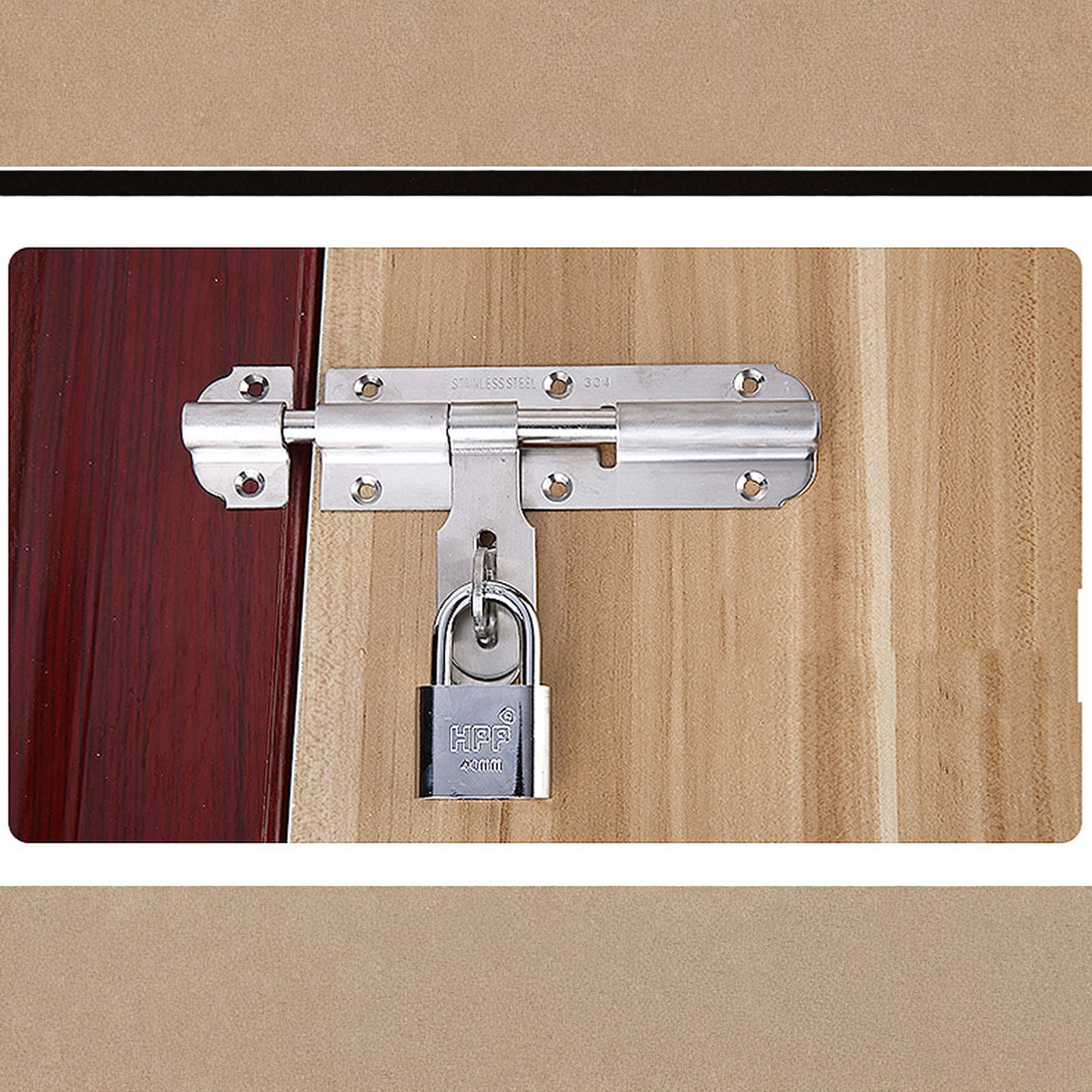 Heavy-Duty Slide Bolt Lock 4 Inch, Stainless Steel Barrel Bolt Door ...