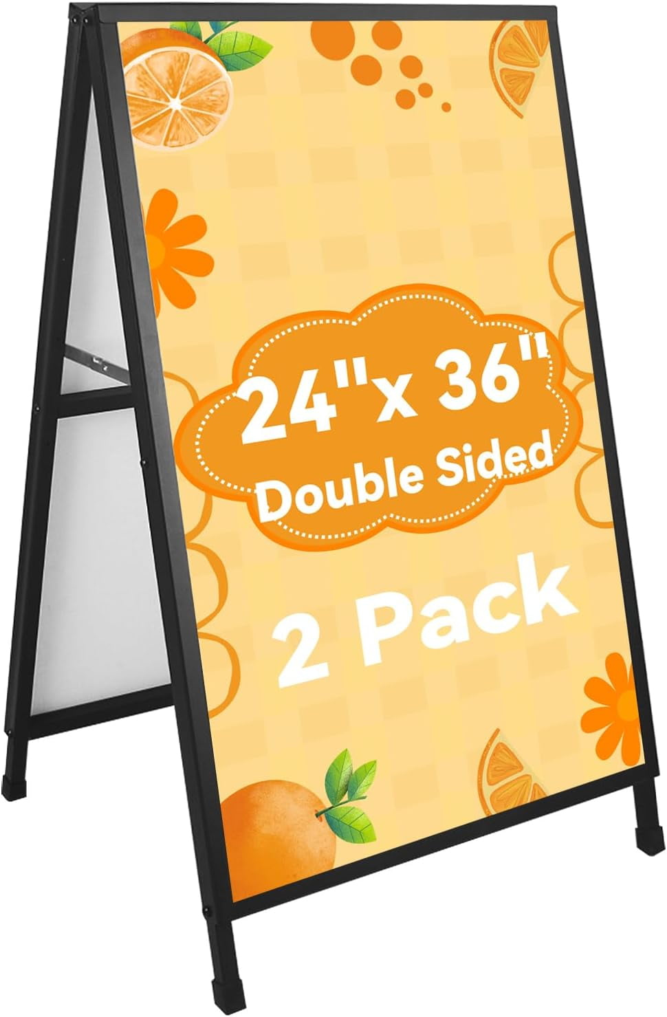 Heavy Duty Slide-in A-Frame Sidewalk Sign 24 X 36 Inch Double-Sided ...