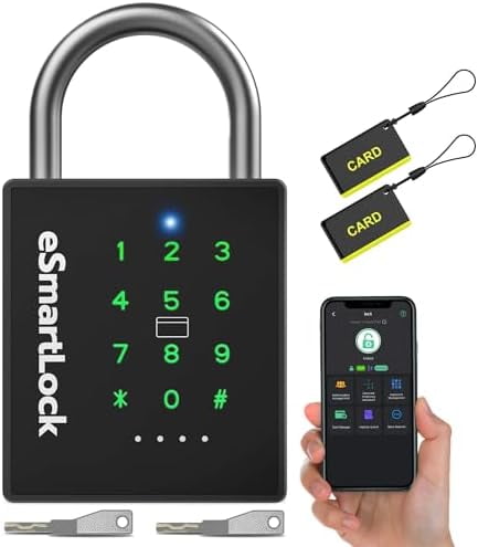 Heavy Duty Smart Padlock with Key, Pad Lock with Code Keypad ...