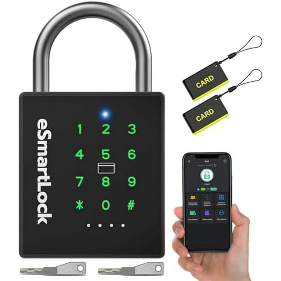 Heavy Duty Smart Padlock with Key, Pad Lock with Code Keypad ...