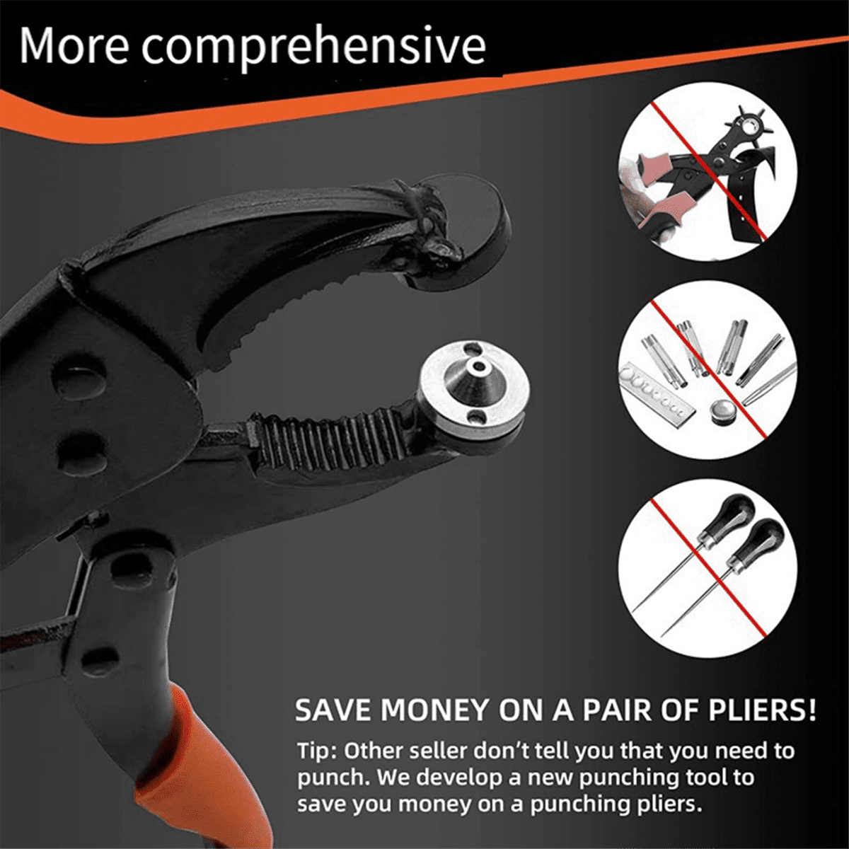 Heavy-Duty Snap Fastener Pliers Adjustable Tool Pliers with Three Dies ...