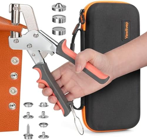 Heavy Duty Snap Fastener Tool with Case, Snap Replacement Kit Snap Tool ...