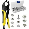 Heavy Duty Snap Fastener Tool Kit, Adjustable Handheld Snap Pliers with ...