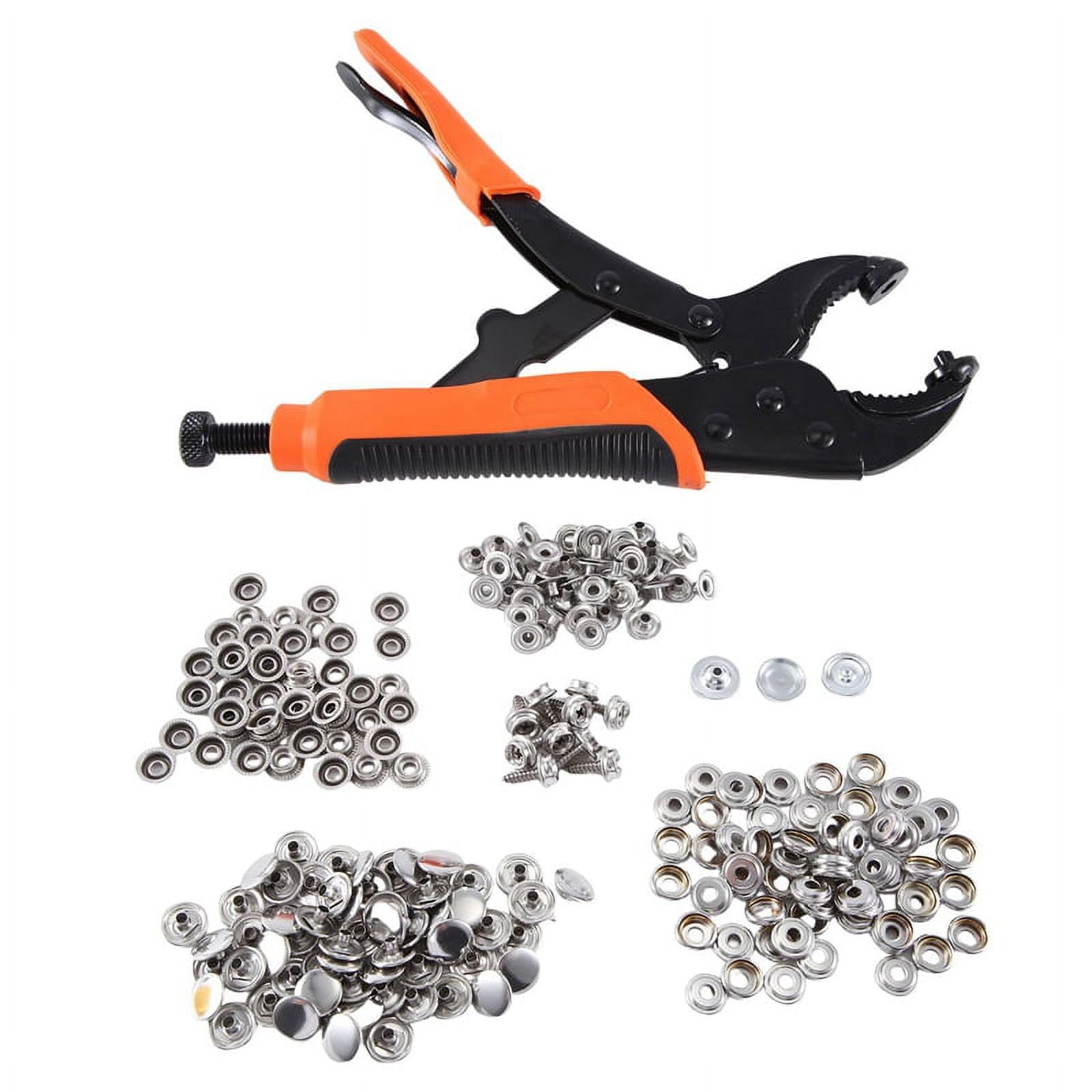 Heavy Duty Snap Fastener Tool,Snap Setter Tool Kit with 60 Sets, for ...